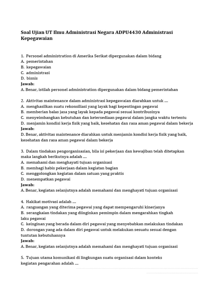 1 ADPU4130 Pengantar Ilmu Administrasi Negara | PDF