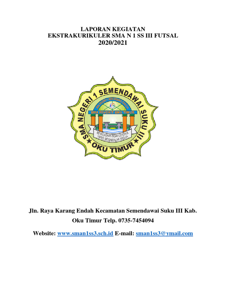 Laporan Kegiatan Excul Futsal | PDF
