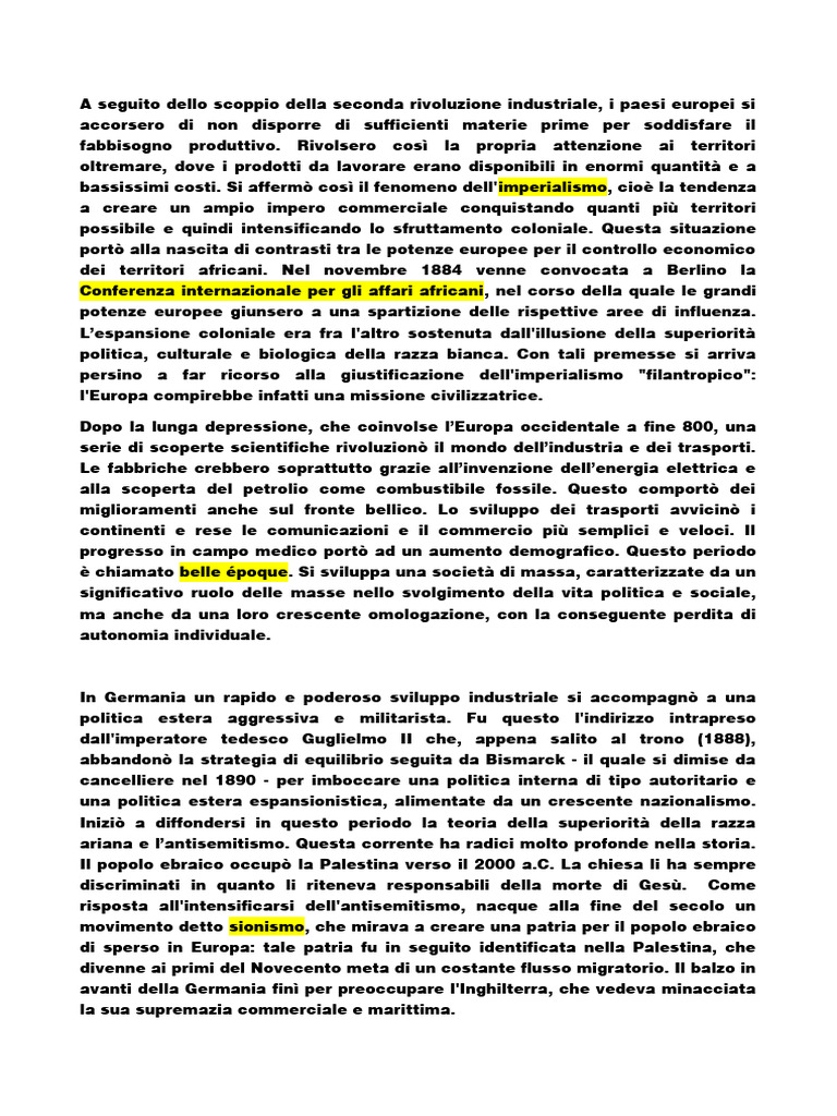 Belle Epoque e Giolitti | PDF