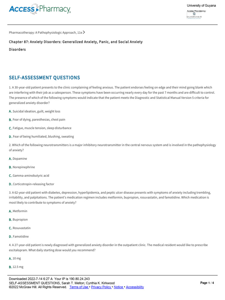 Anxiety | PDF | Anxiety | Generalized Anxiety Disorder