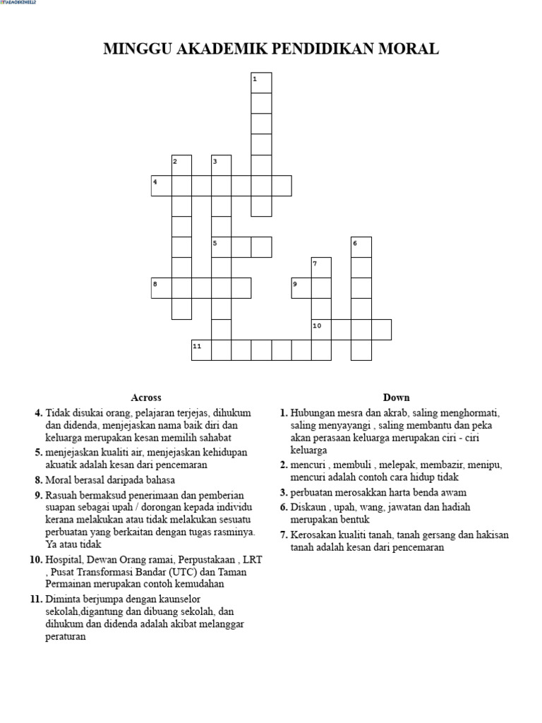 Teka Silang Kata Moral | PDF