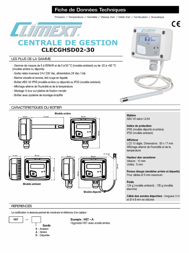 Climext - Notice CG Clecghsd02-30 - V13 09 11 | PDF