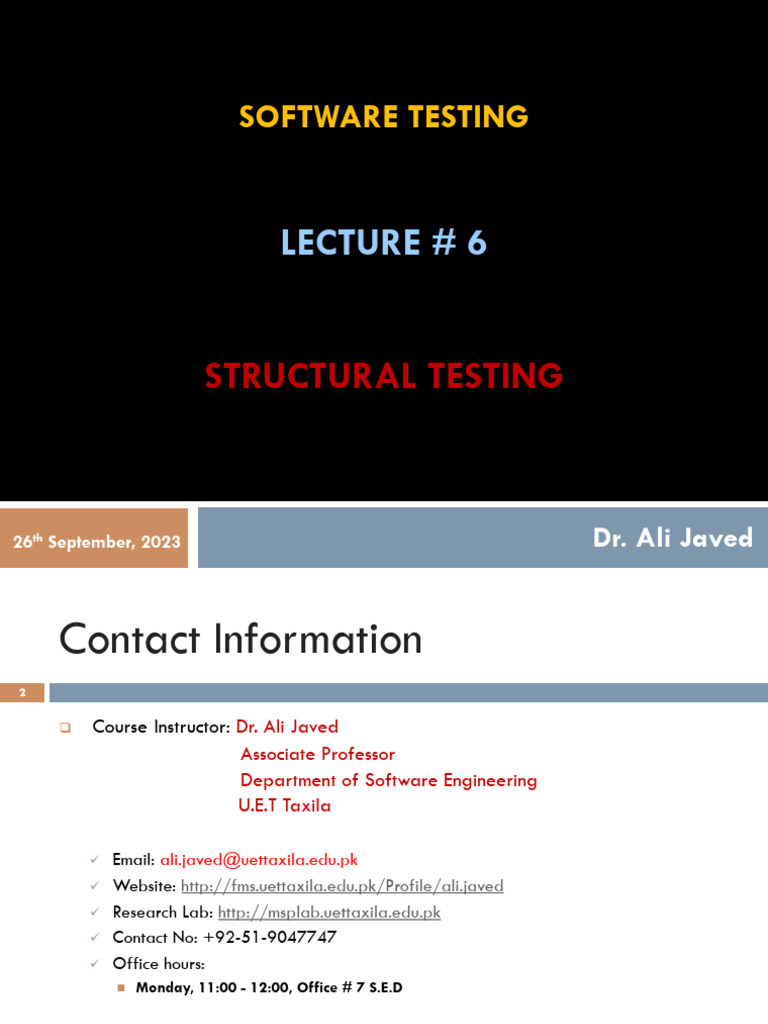 ST Lec6 | PDF | Computer Programming | Software Engineering