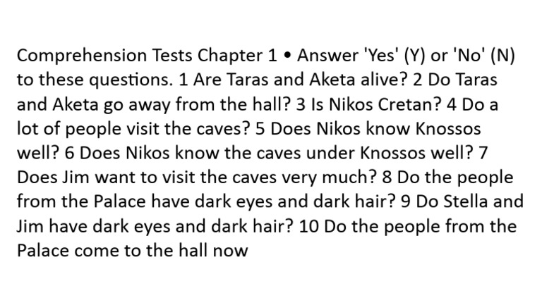 Comprehension Test Questions for Chapter 1 | PDF | Social Science ...