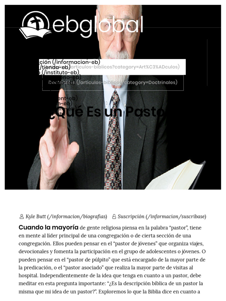 ¿Qué Es un Pastor_ — EB Global_ Enfoque Bíblico _ Bible Focus | PDF