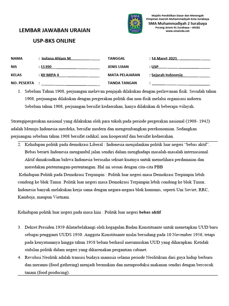 Template Lju Sejarah Indo | PDF