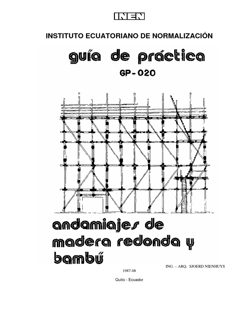 GPE-20 Guía Práctica. Andamiajes. Madera Redonda y Bambú | PDF | Andamio | Madera