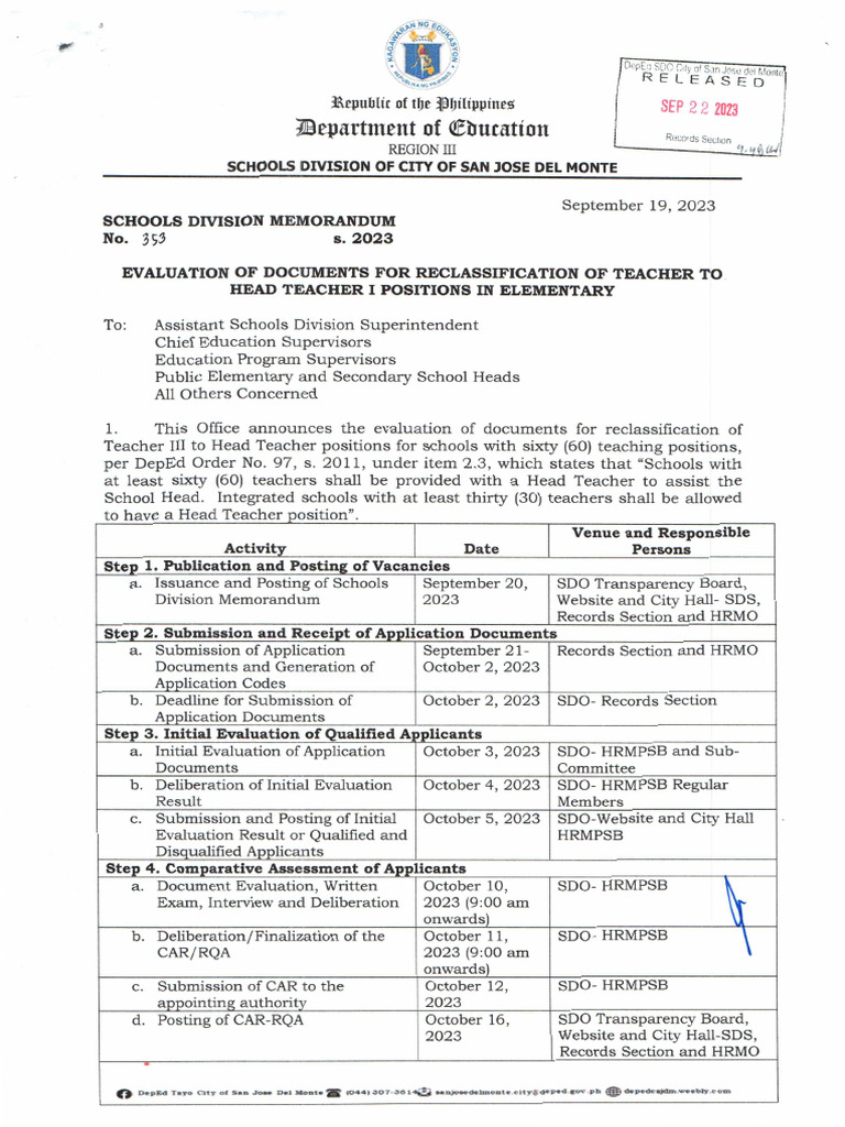 SDM No. 353 s.2023 | PDF