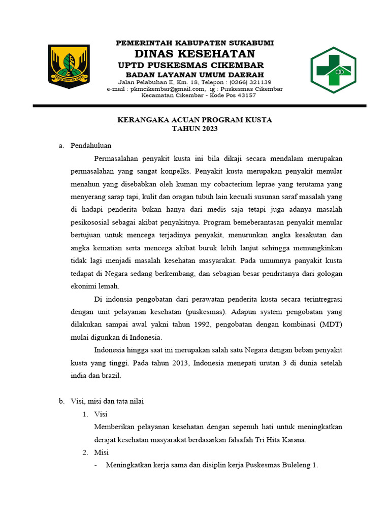 Kak 2018 Dan Sop Program Kusta | PDF