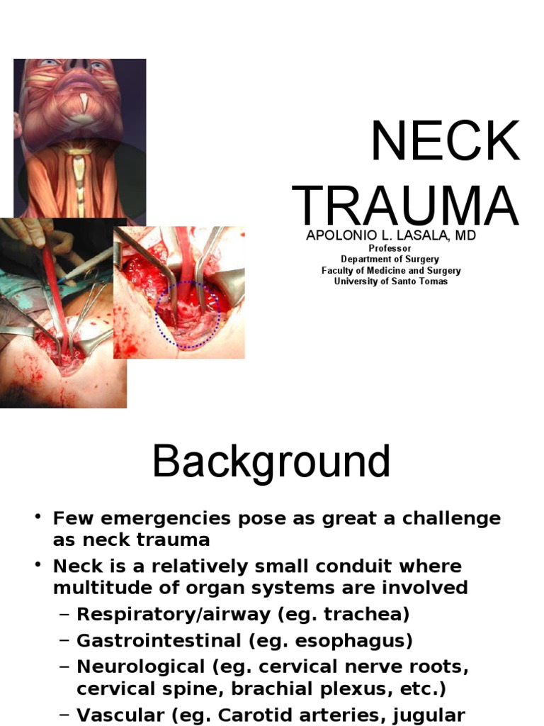 Neck Trauma Lec | PDF | Neck | Common Carotid Artery