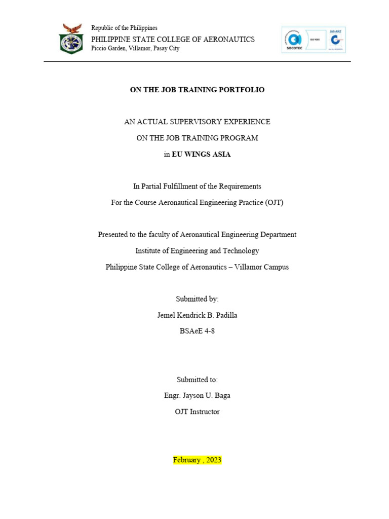 Padilla OJT Portfolio | PDF