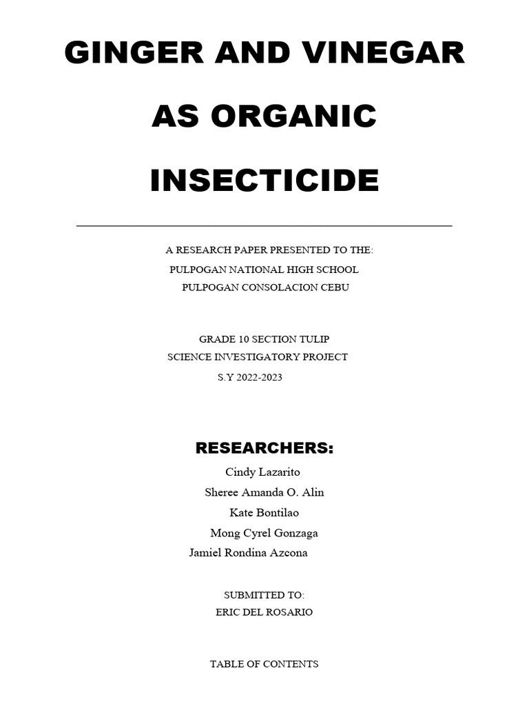 Ginger and Vinegar | PDF