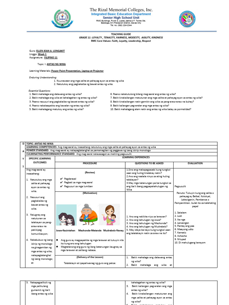 TG Filipino11 Finaldemo Longakit | PDF