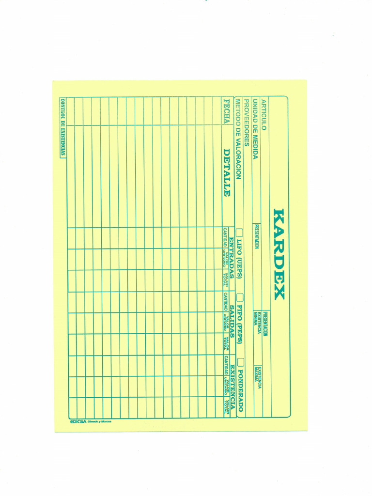 KARDEX | PDF