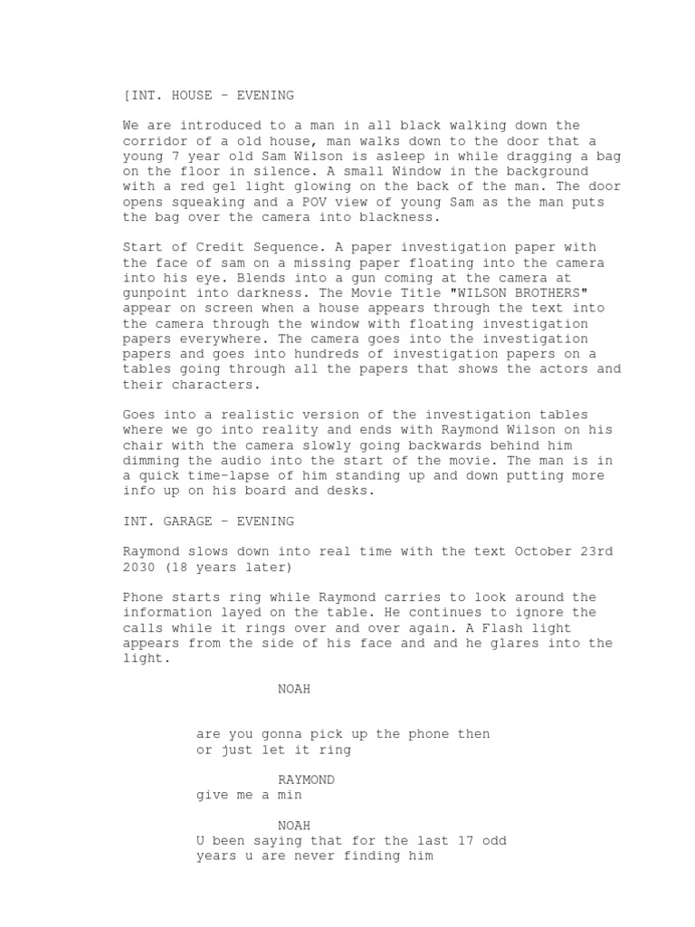 Script My Project | PDF