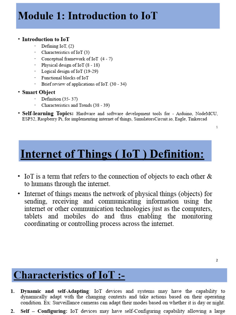 Module 1 Internet of Things | PDF
