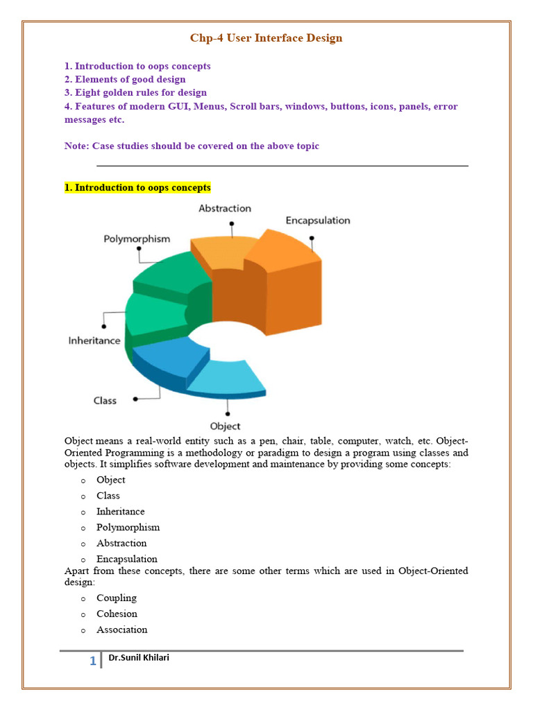 Chp-4 User Interface Design | PDF | Object Oriented Programming ...