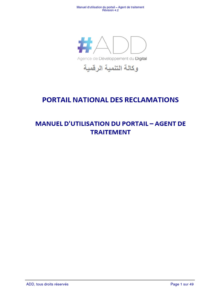 Add Manuel Utilisation Agent Ar Chikaya - Ma | PDF