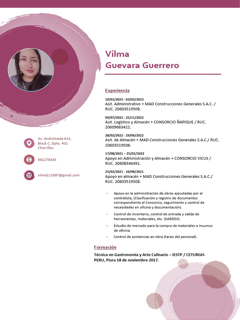 Cv-Vilma 2023 | PDF