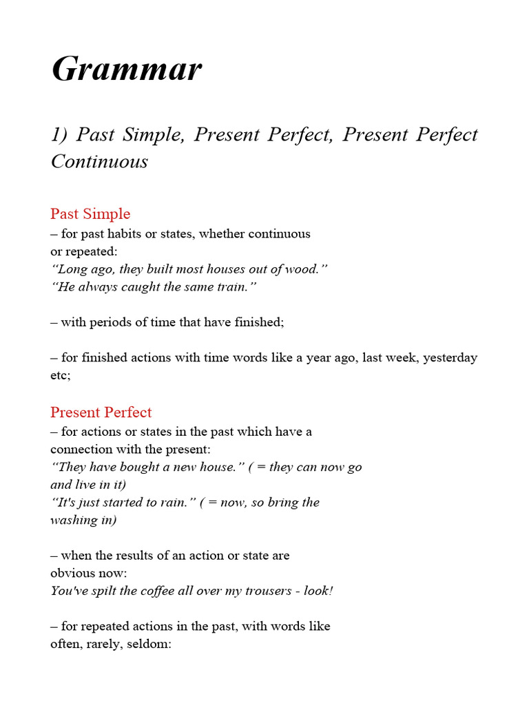 Grammar Notebook | PDF