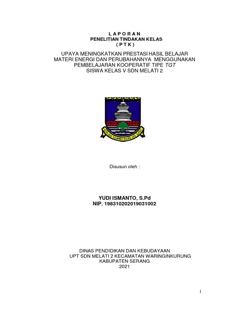 1.Ptk Energi Dan Perubahannya Kelas 5 - Yudi Ismanto - 2021 | PDF