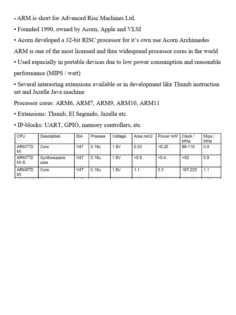 Arm Architecture Pdf