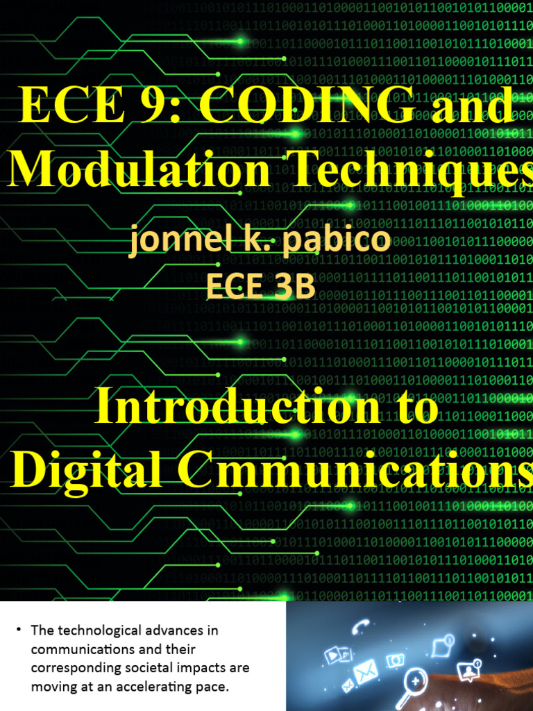 ECE 9 Intro To Digital Coms | PDF