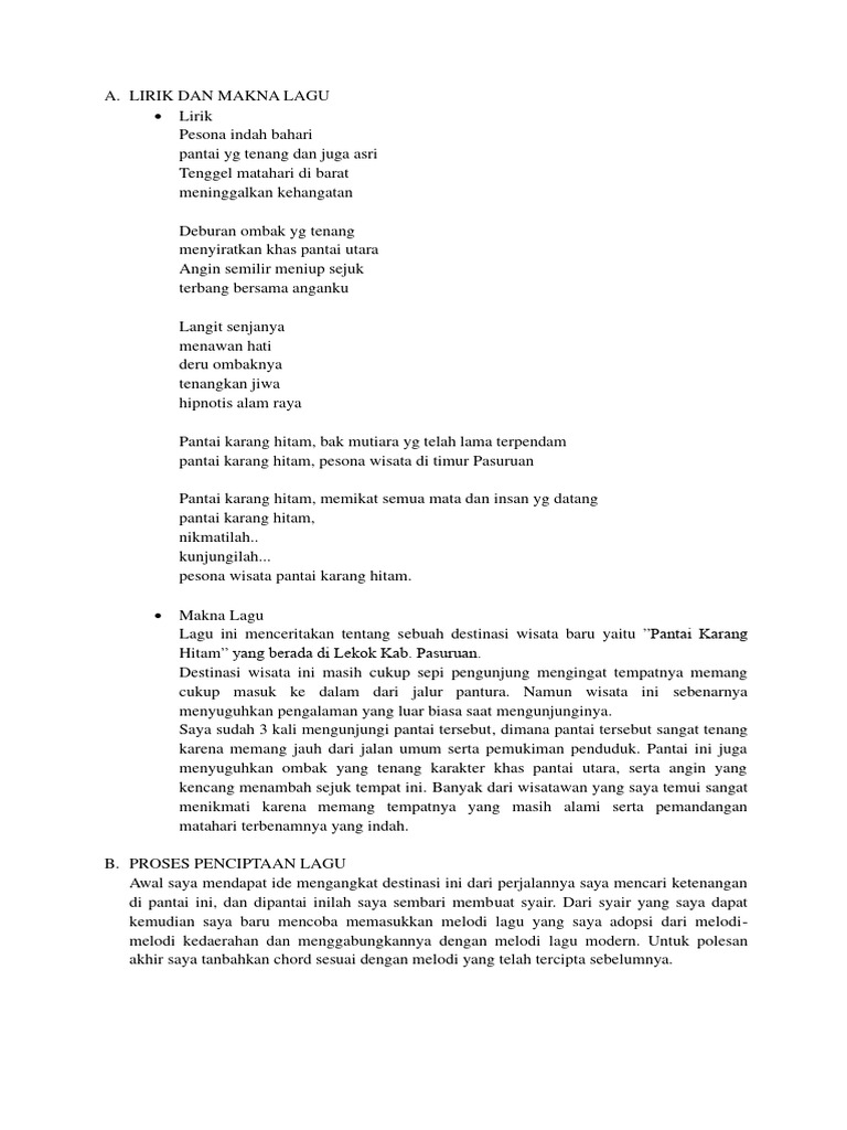 Naskah Cipta Lagu Pdf