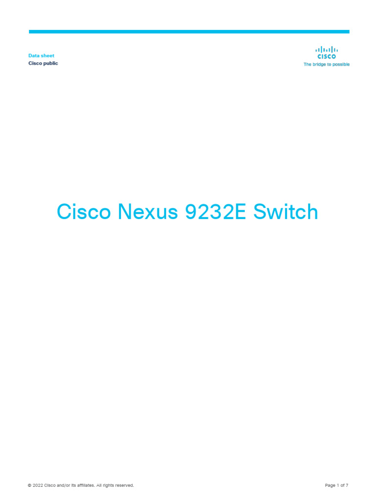 Nexus 9232e Switch Ds | PDF