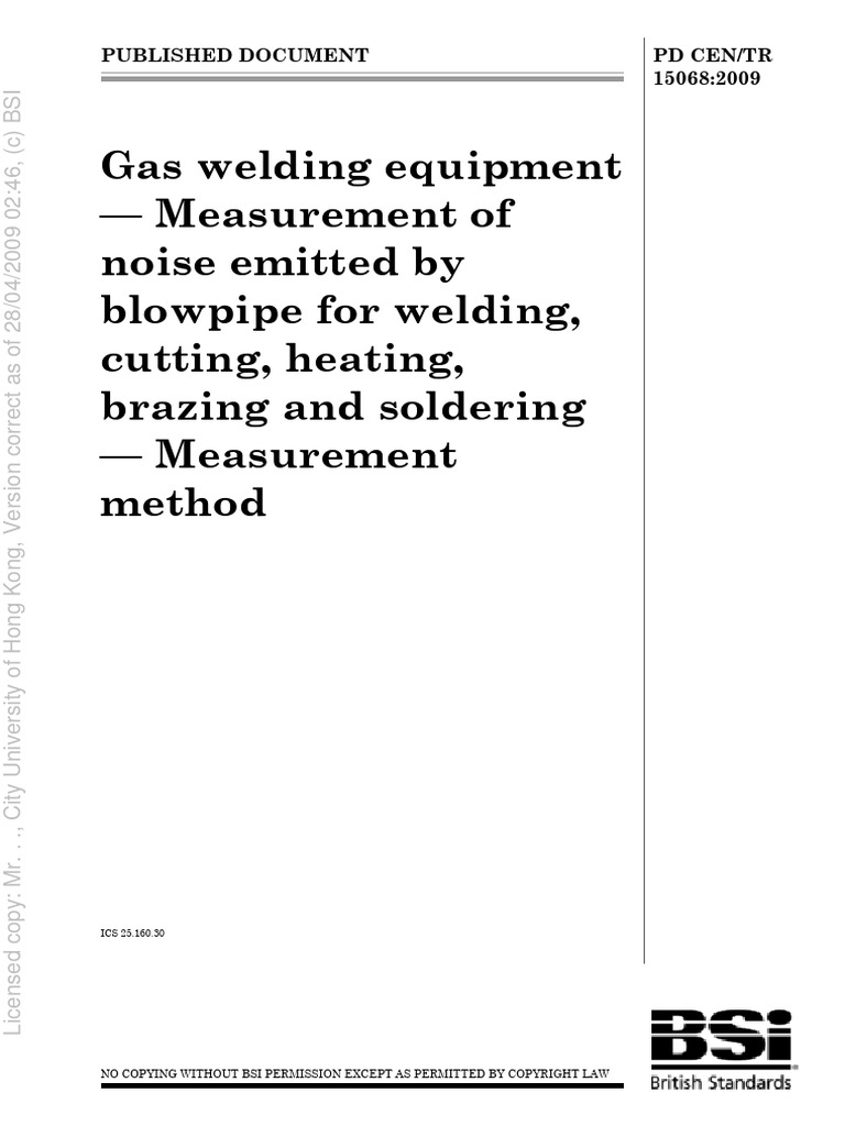 PD Cen TR 15068 2009 PDF Decibel Flow Measurement