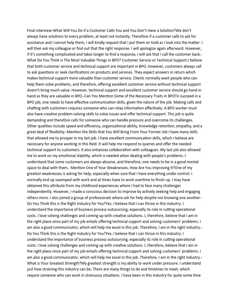 Final Interview-WPS Office | Download Free PDF | Technical Support | Outsourcing