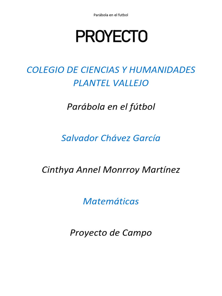Proyecto Matematicas | PDF