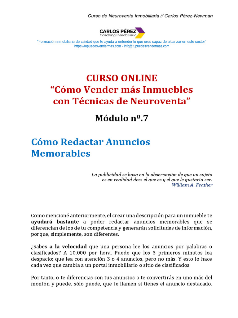 Como Redactar Anuncios Memorables | PDF