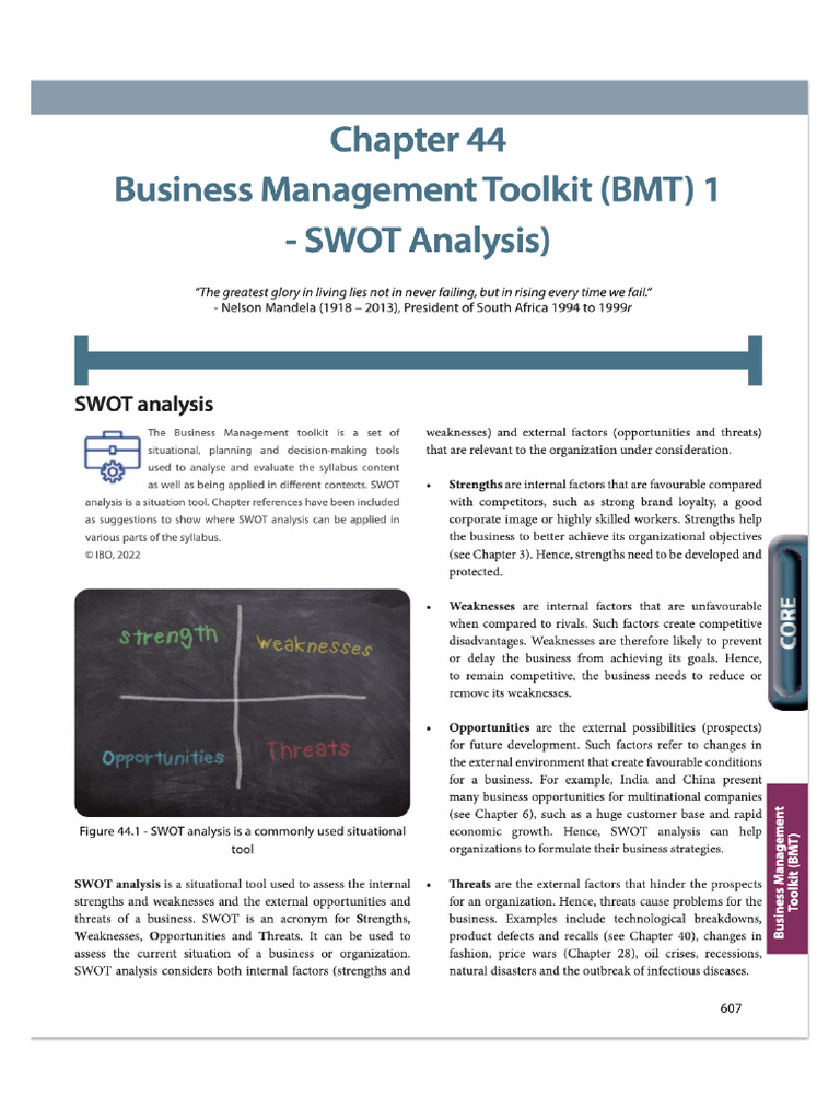 BMT 1 SWOT Analysis | PDF