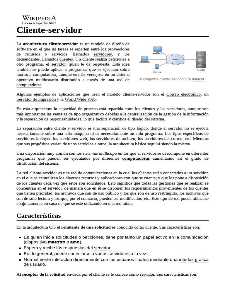 Cliente Servidor | PDF