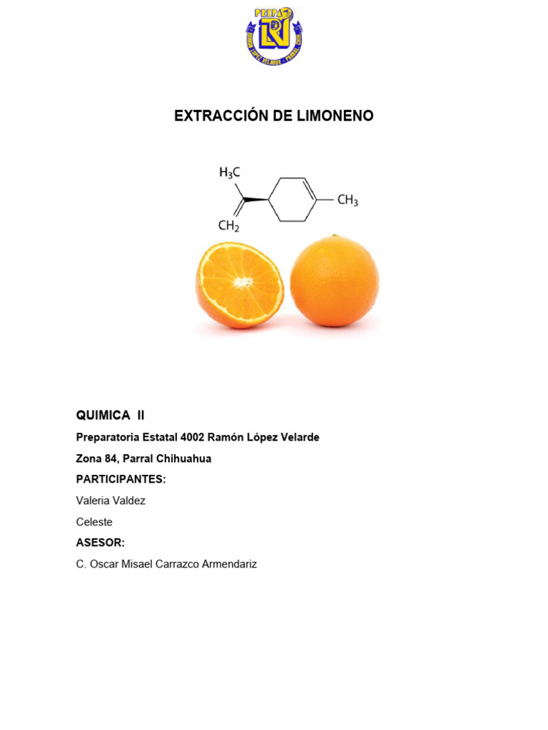 Extracción de Limoneno Engargolado | PDF