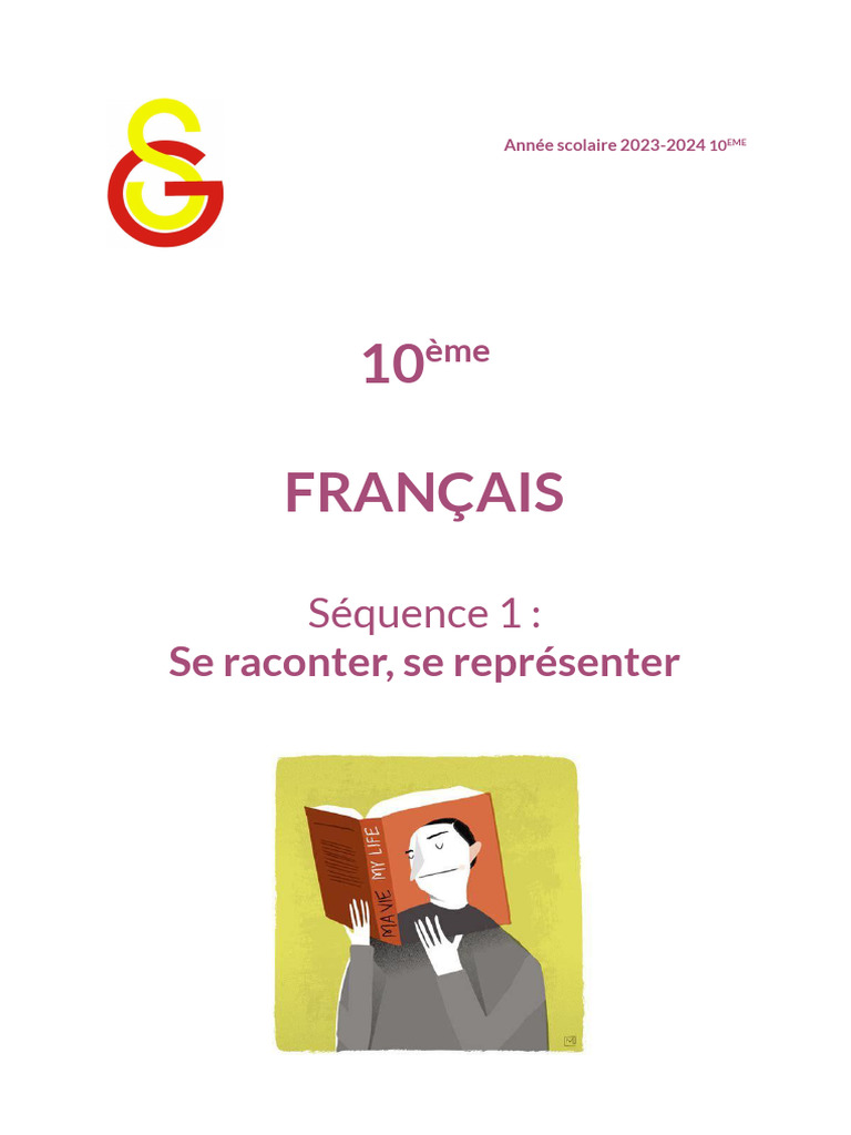 2023-2024 - SÉQUENCE 1 - 10e - FASCICULE - FR | PDF | Autobiographies | Biographie