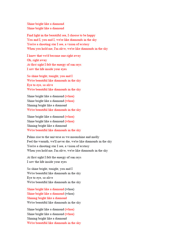 Shine Bright Like A Diamond | PDF | Art