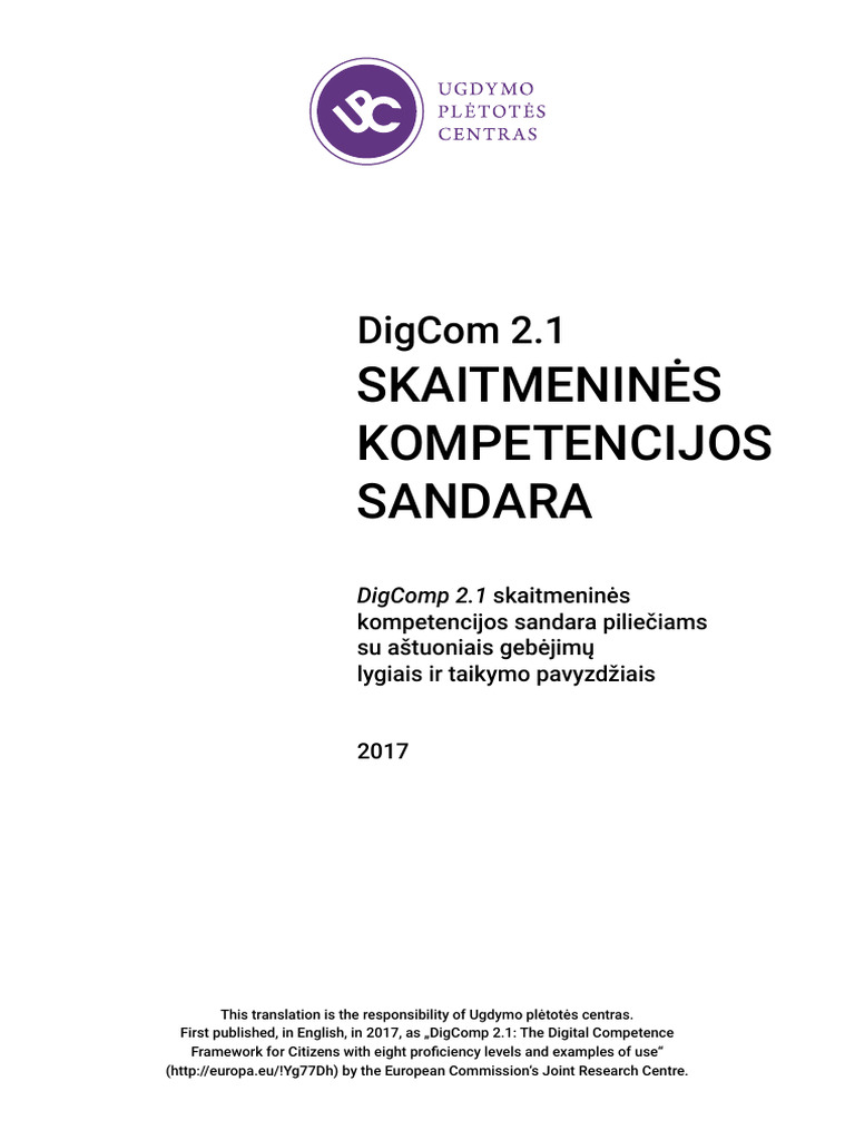 DigComp 2.1 Translation LT | PDF