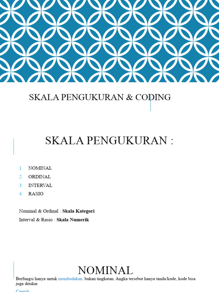 Skala Pengukuran & Coding | PDF | Sains & Matematika