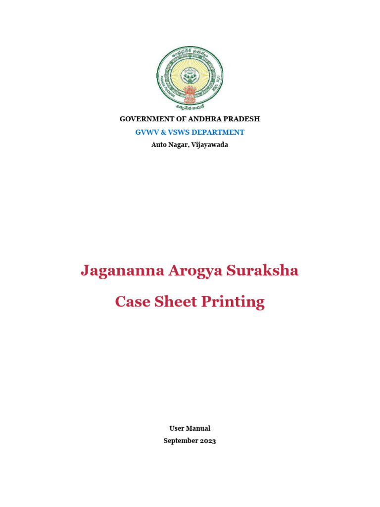 User Manual For JAS Case Sheet Printing V2 | PDF
