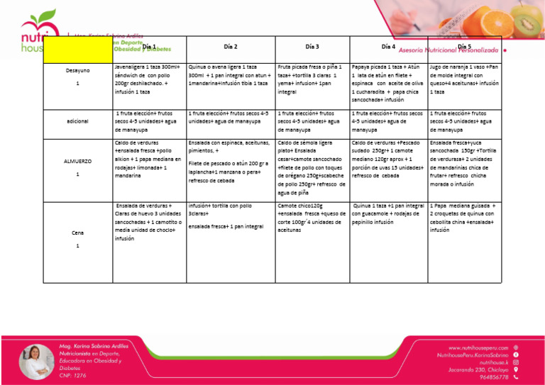 Primer Menu | PDF | ensalada | Cocina