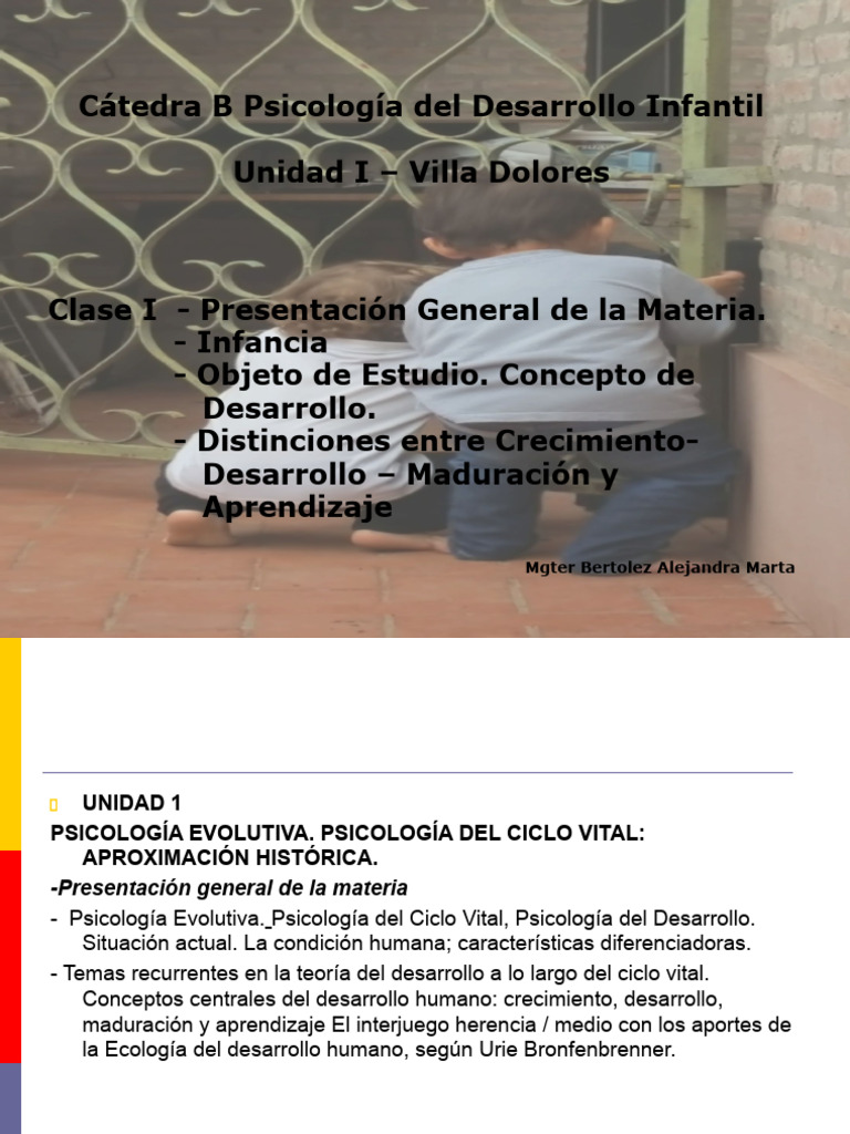 Power Point Niñez Primera Clase Parte 1 | PDF