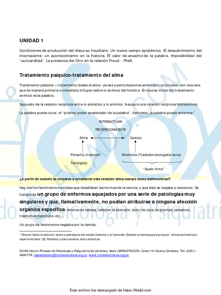 RESUMEN -PSICOANALISIS - DOXA - COMPLETO | PDF | Mente inconsciente | Psicoanálisis
