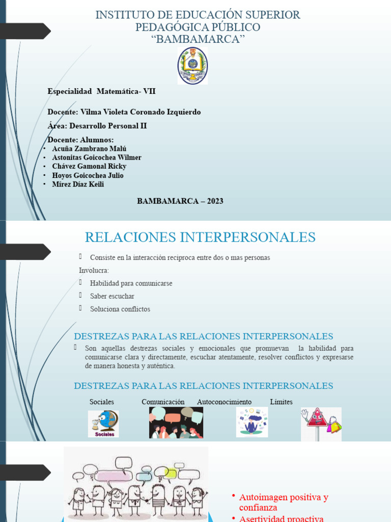 Grupo 1 Relaciones Interpersonales Descargar Gratis Pdf Las