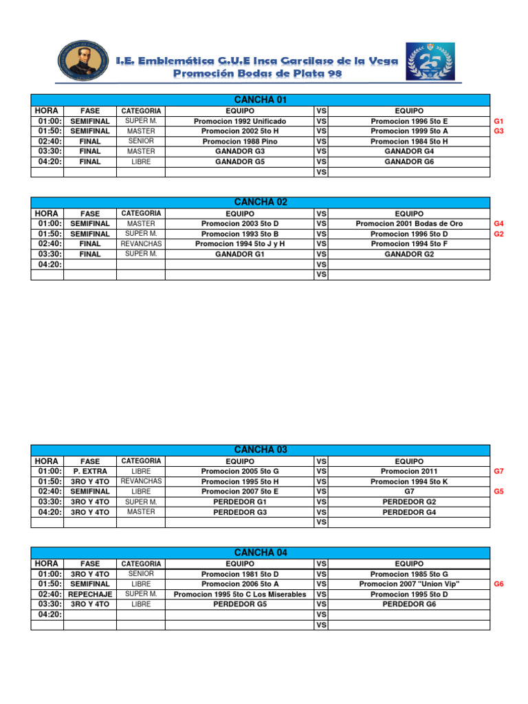 Fixture Torneos de Equipos 2023 | PDF
