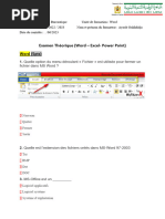 TP N°1 Traitement de Texte (MS WORD) | PDF | Microsoft Word | Informatique