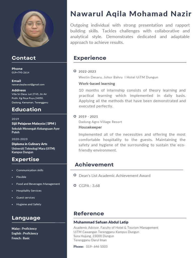 Nawarul Aqila Mohd Nazir - Resume | PDF