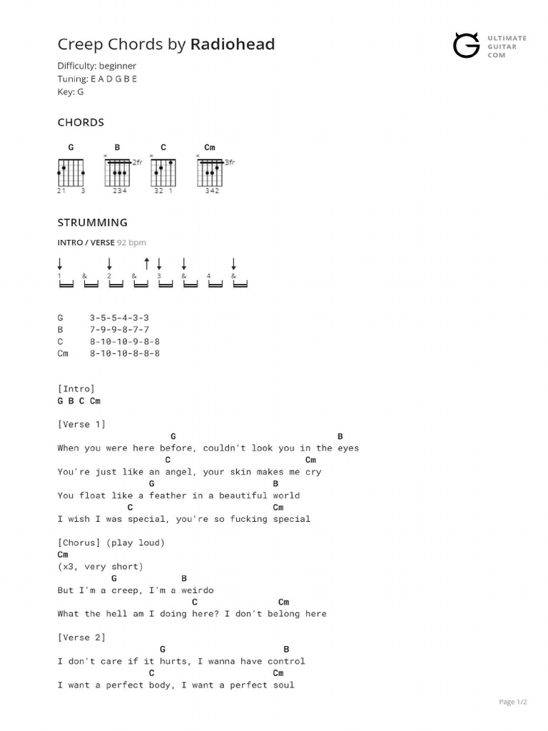 Creep Chords | PDF