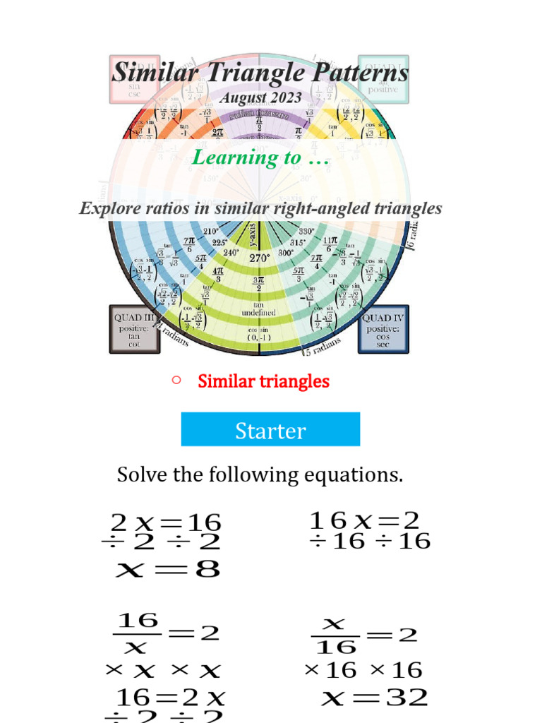 Similar Triangle Patterns | PDF | Triangle | Mathematical Objects